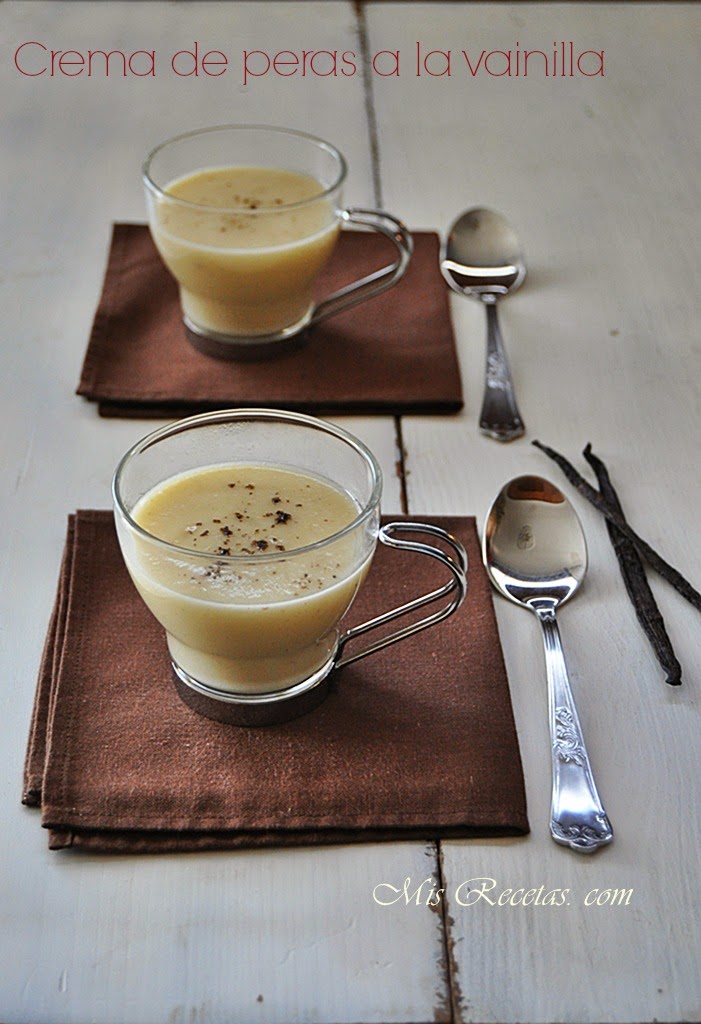 MIS RECETAS. COM: Crema de peras a la vainilla. Receta salada