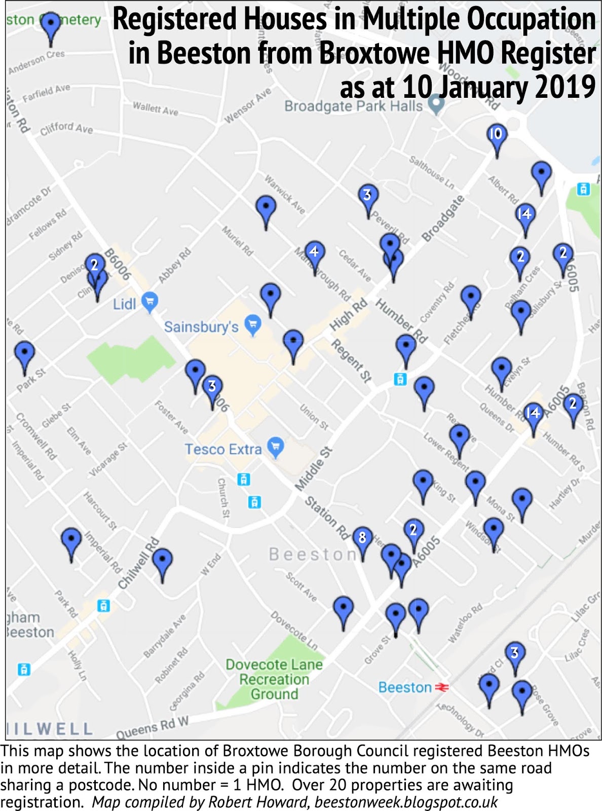 Beeston Week: Broxtowe HMO Map