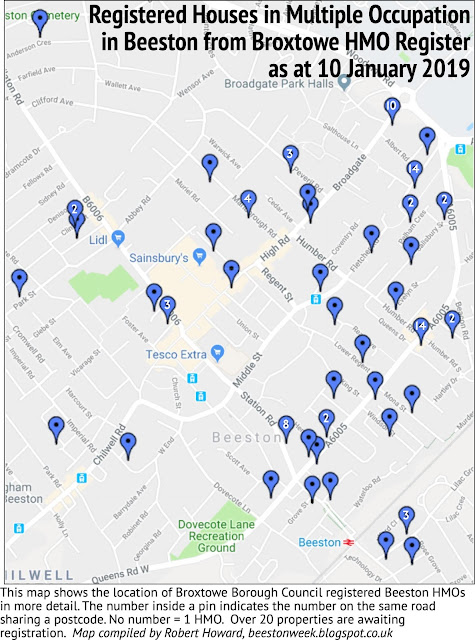 Beeston Week: Broxtowe HMO Map