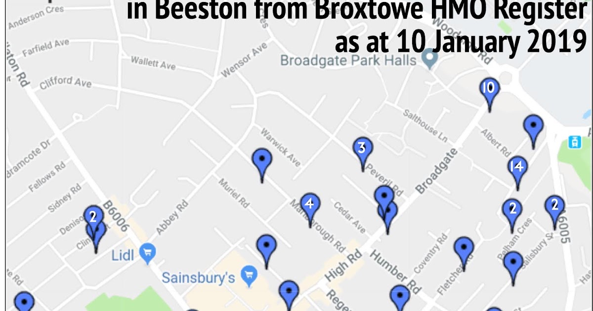 Beeston Week: Broxtowe HMO Map