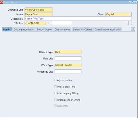 Oracle Applications: Asset Capitalization in Oracle Projects Module