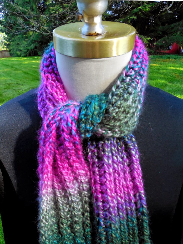 The Fiber Bug: Styling the Garter Slip Rib Scarf, #2