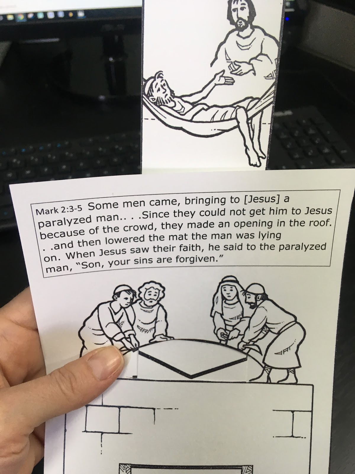 The Confident Journal: Sunday School Craft - Jesus Heals a Paralyzed Man