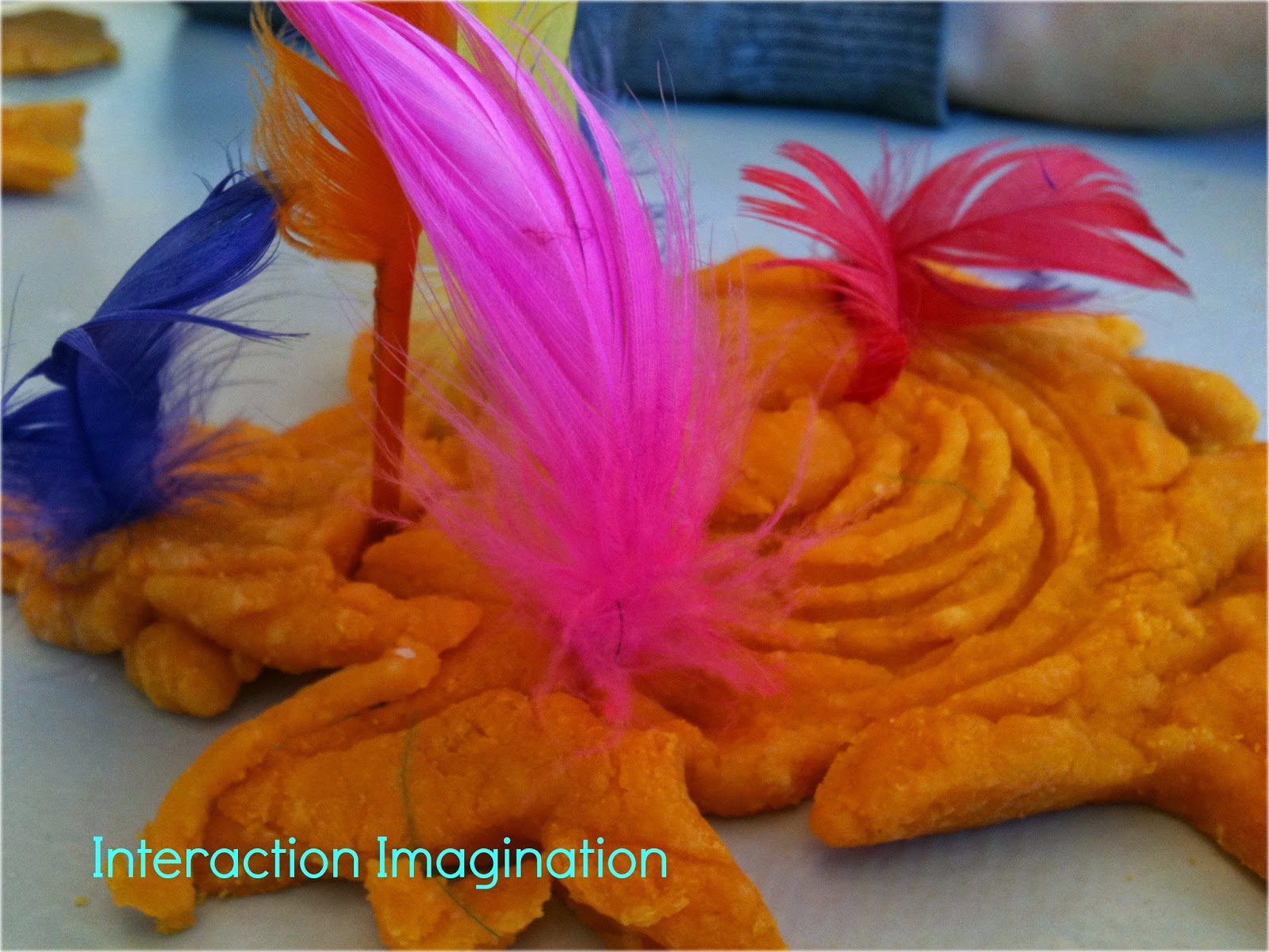Interaction Imagination: Play-doh and feathers