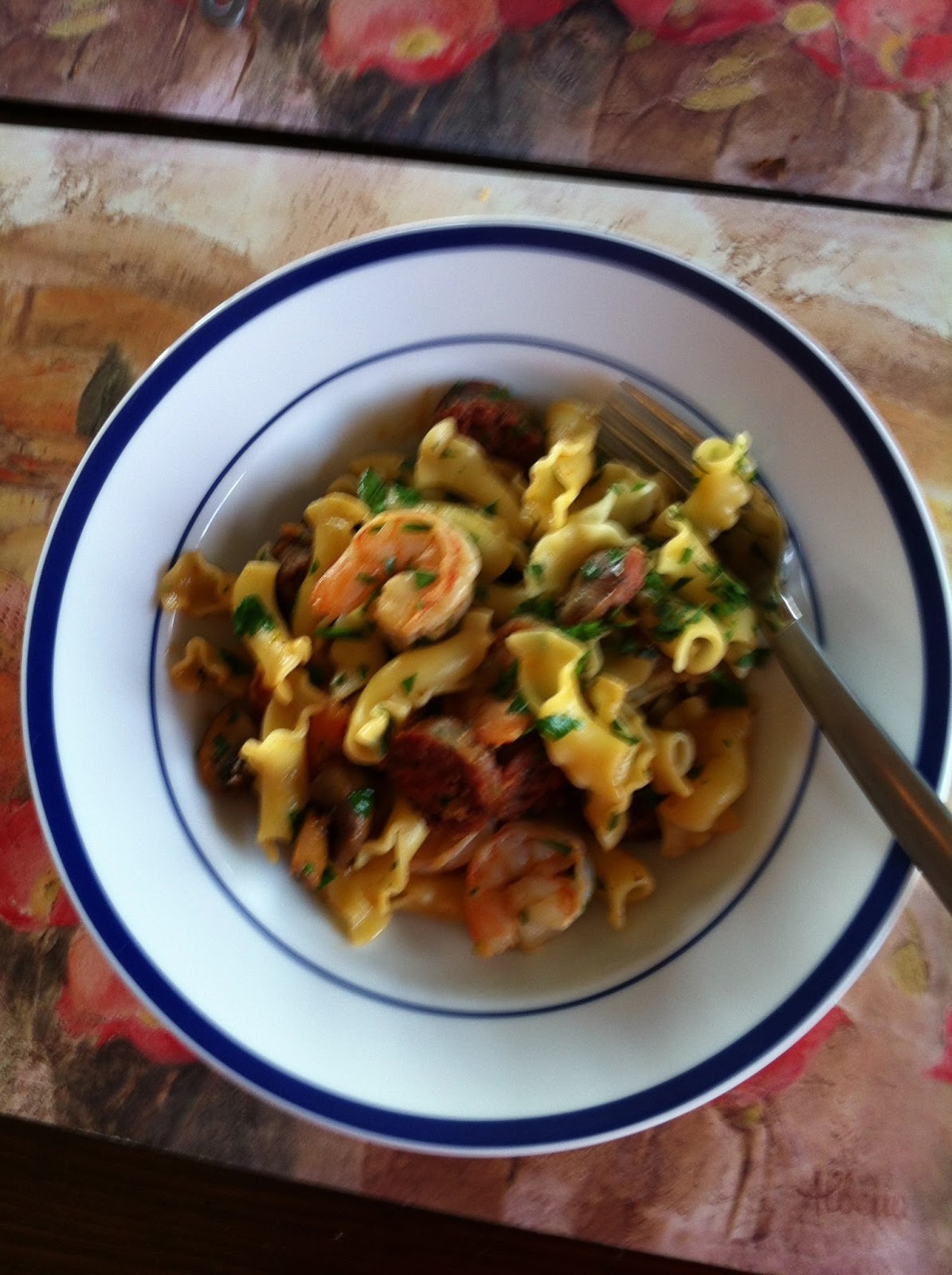 Recipes from 4EveryKitchen: Shrimp & Chorizo Tapas Pasta