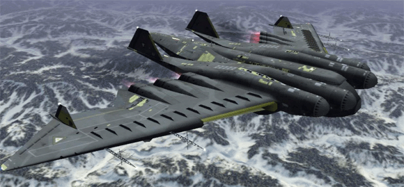 Andrew Montgomery: Flying wing aircraft.