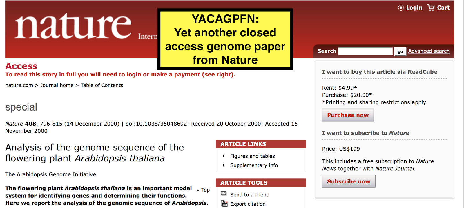 The Tree of Life: Nature Publishing Group continues to deceive about # ...