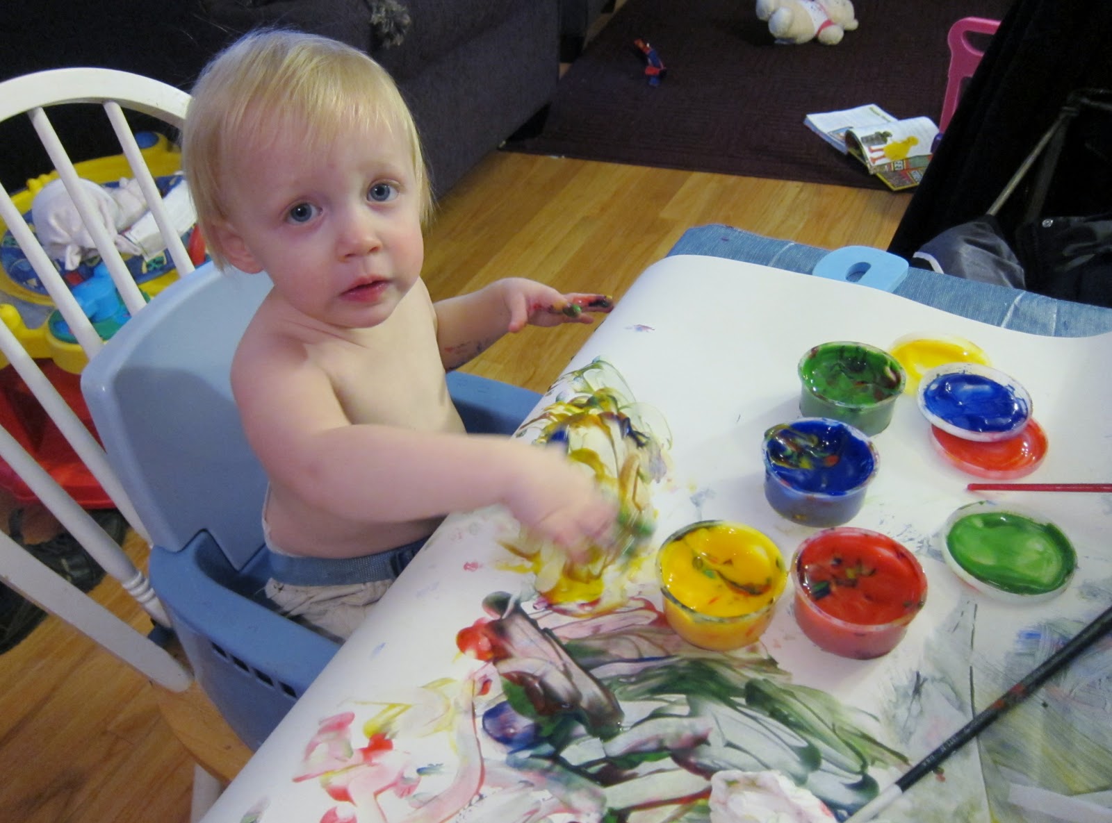 Art is Basic-- Art Teacher Blog: My 18 month old painting