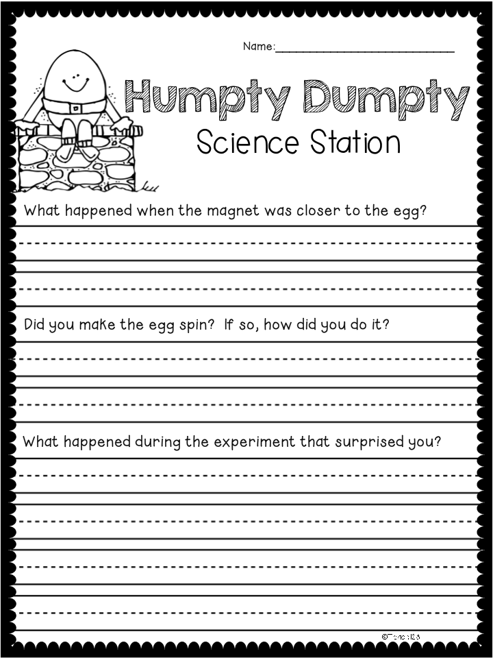 Humpty Dumpty Science Station | Teach123