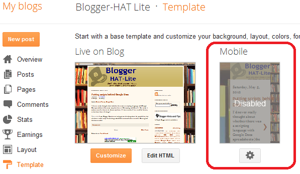How to turn on a mobile theme / template for blogs in Blogger | Blogger ...