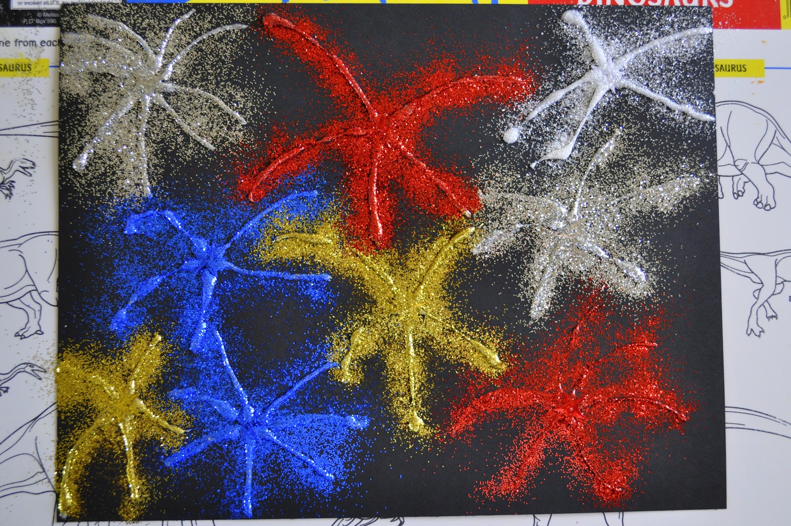 Exploding Fireworks Craft - I Heart Crafty Things