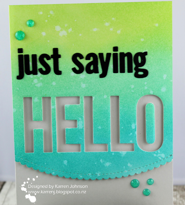 KarrenJ - Stamping Stuff: Just Saying Hello