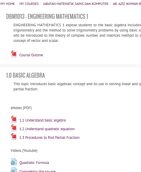 Bahagian #3 - CIDOS Self Enrollment (Pelajar) | Portal e-Learning PSMZA