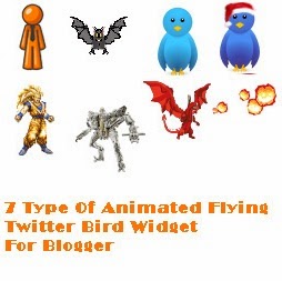 7 Types Of Animated Flying Twitter Widgets For Blogger