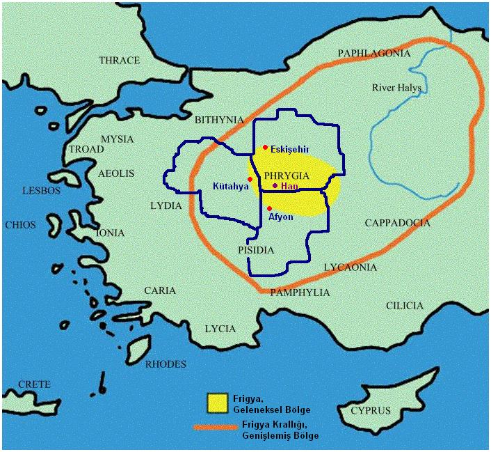 Frigya Devleti - Frigler - World Arkeoloji