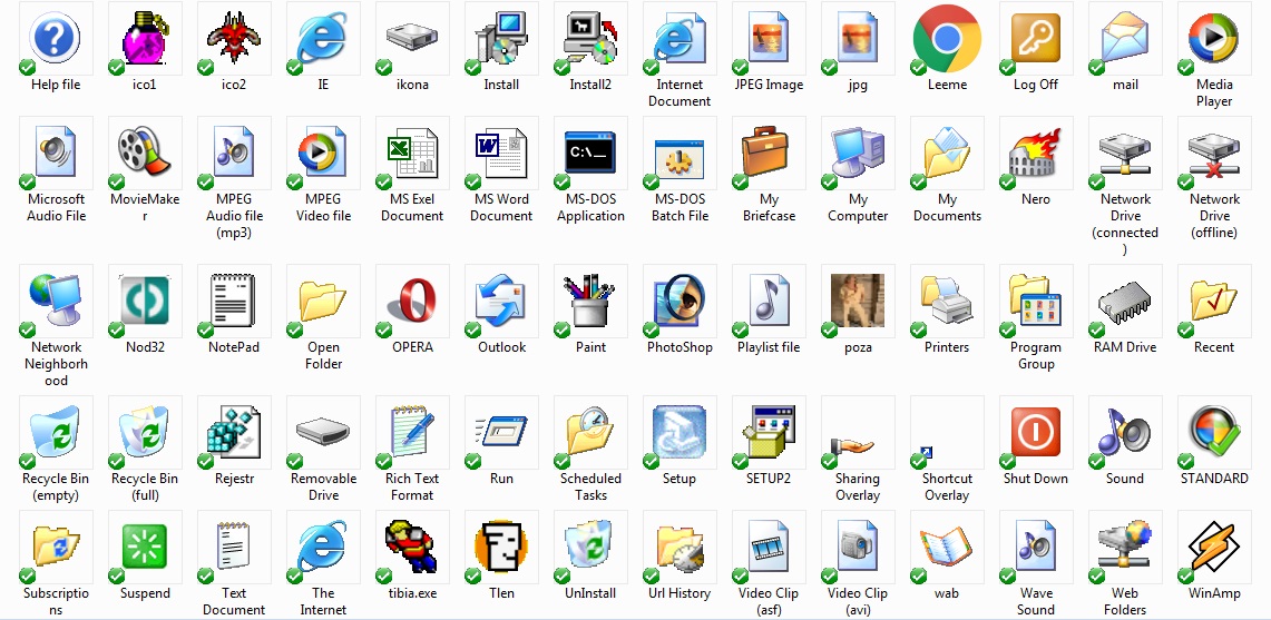 Desarrollo Android: Pack de iconos windows, programas, varios