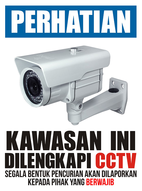 Cetak Stiker Tangerang: Pesan Sticker Safety Sign K3 CCTV