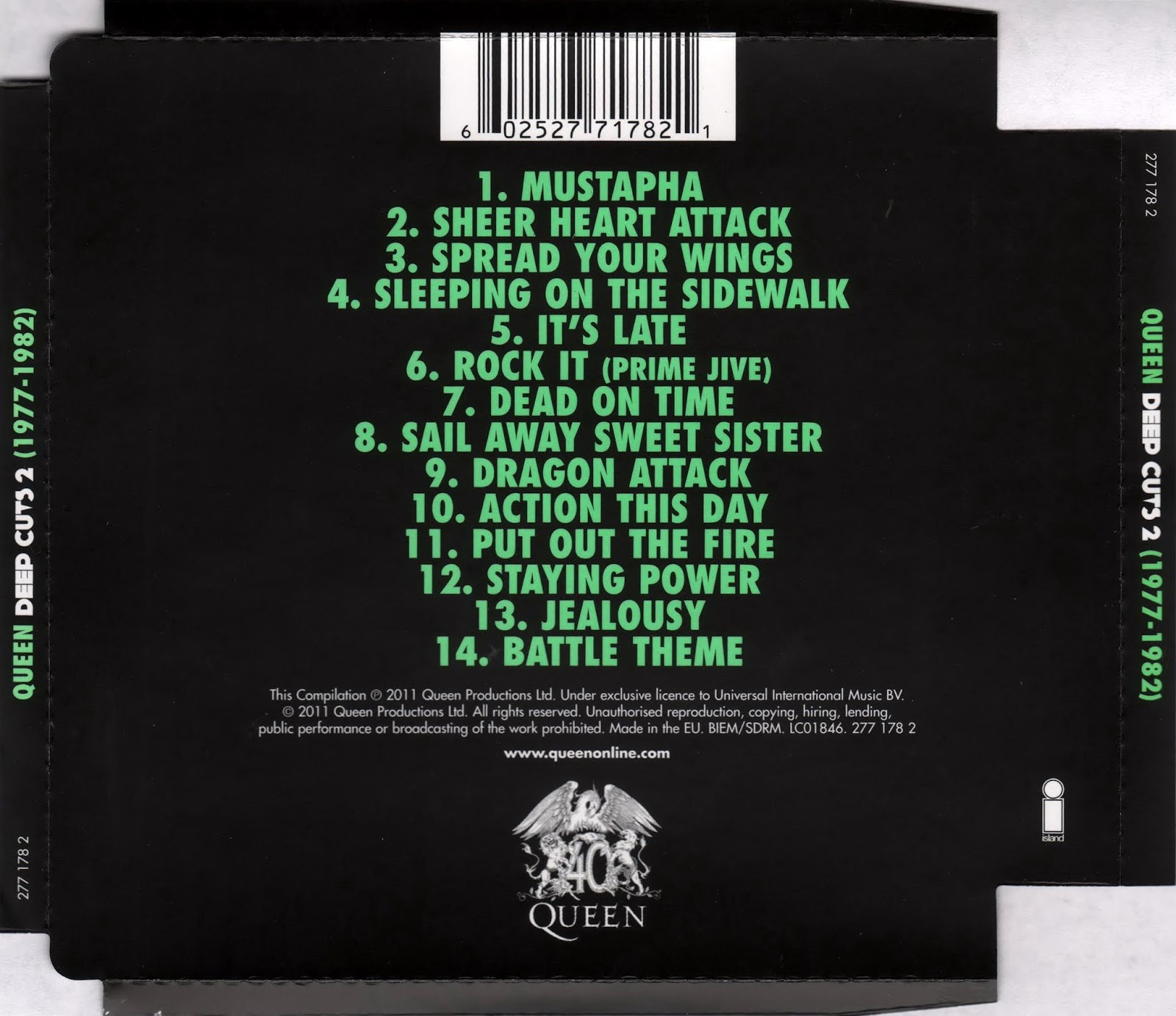 2011 Deep Cuts Volume 2 (1977–1982) - Queen - Rockronología