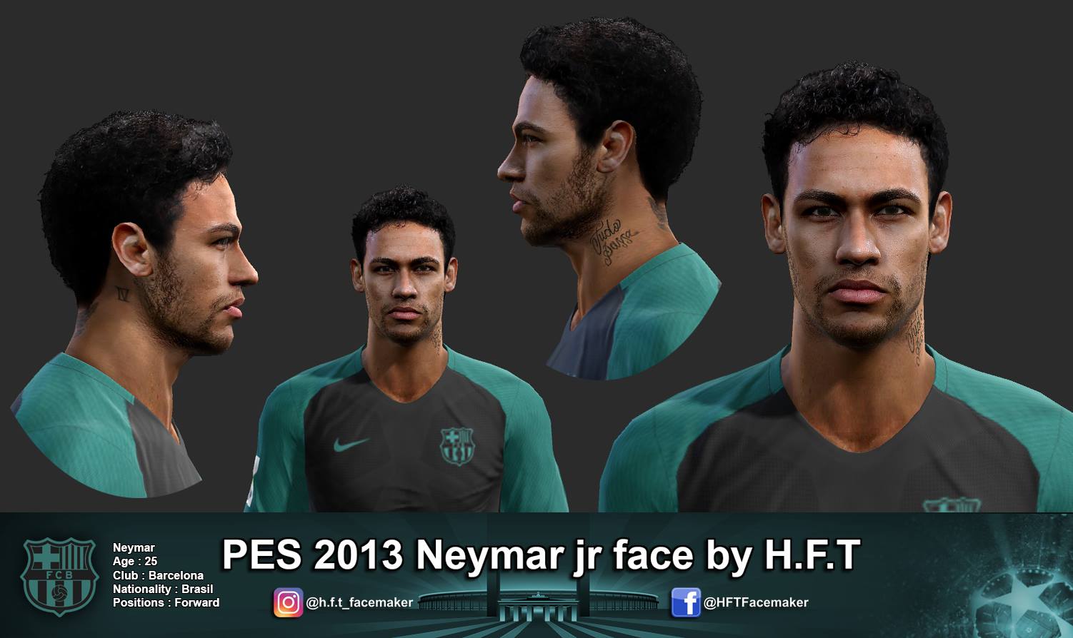 FB : PES 2013 Neymar Jr. Face by H.F.T Facemaker