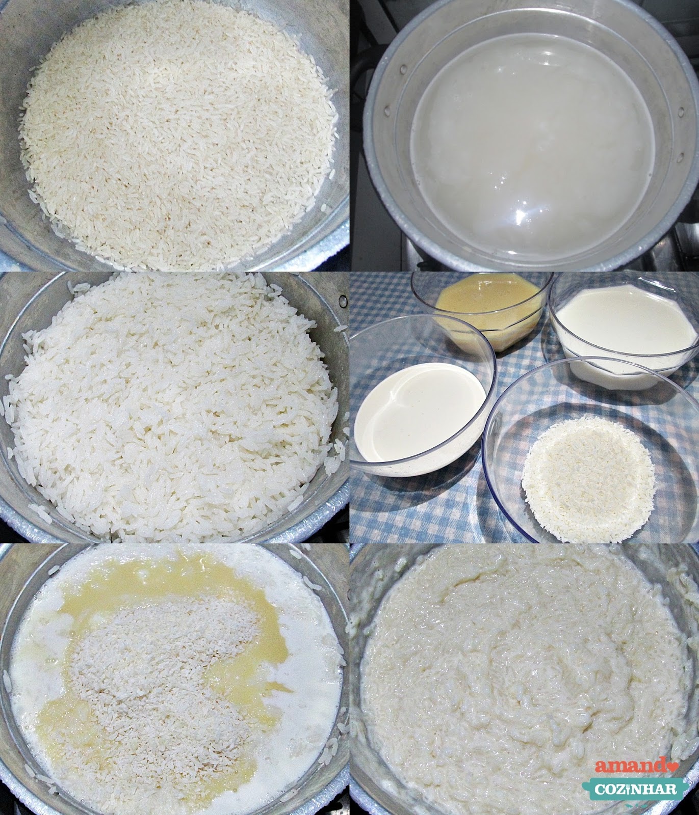 Arroz doce com coco - Amando Cozinhar