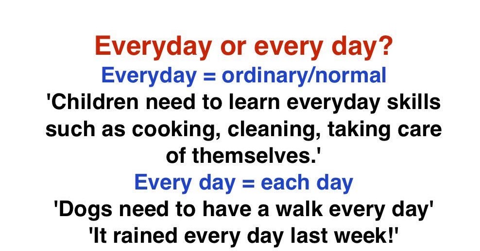 English is FUNtastic: «Everyday» or «Every day»?