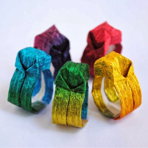 Metallic Origami Rings