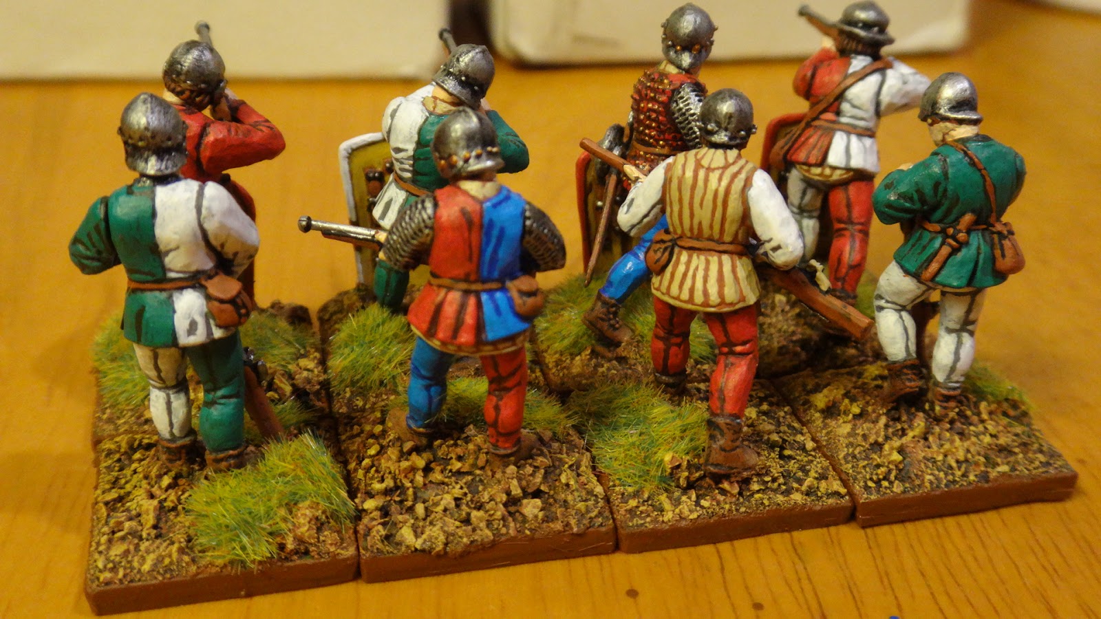 Arma Virumque Cano: Handgunners with pavises - finished unit