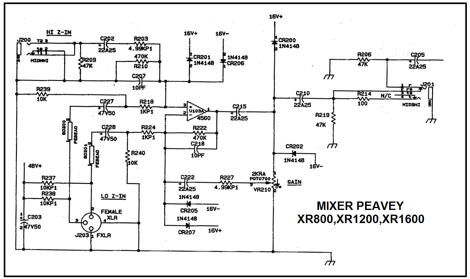 MIC PREAMP PEAVEY - AUDIO SCHEMATICS COLLECTIONAUDIO SCHEMATICS COLLECTION