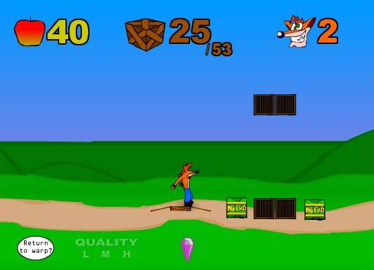 Free online game: Crash Bandicoot