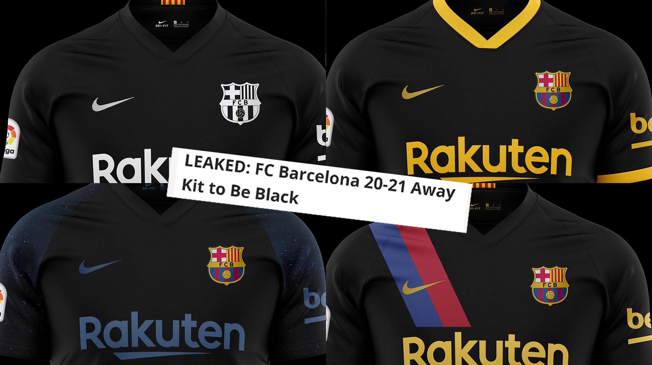 4 Black Nike FC Barcelona 20-21 Away Kit Concepts By Barzaboy - Footy ...