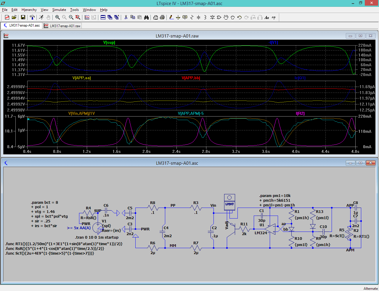 Chips & Tech.: LM317 component level versus LT317 macro model
