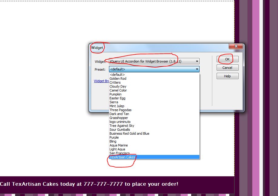 Dreamweaving with Adobe Dreamweaver CS5: INSERTING THE ACCORDION SPRY WIDGET INTO YOUR WEBSITE
