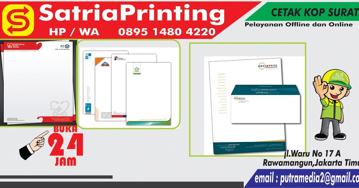 Tempat Jasa Cetak Kop Surat Murah di Jakarta Timur (Buka 24 Jam) - Satria Printing dan ...