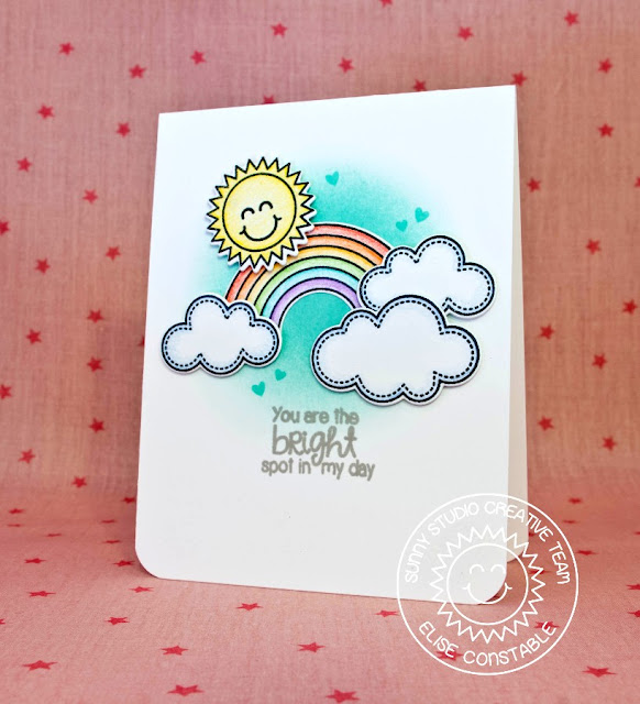 Sunny Studio: Sunny Sentiments Bright Spot In My Day Card with Elise