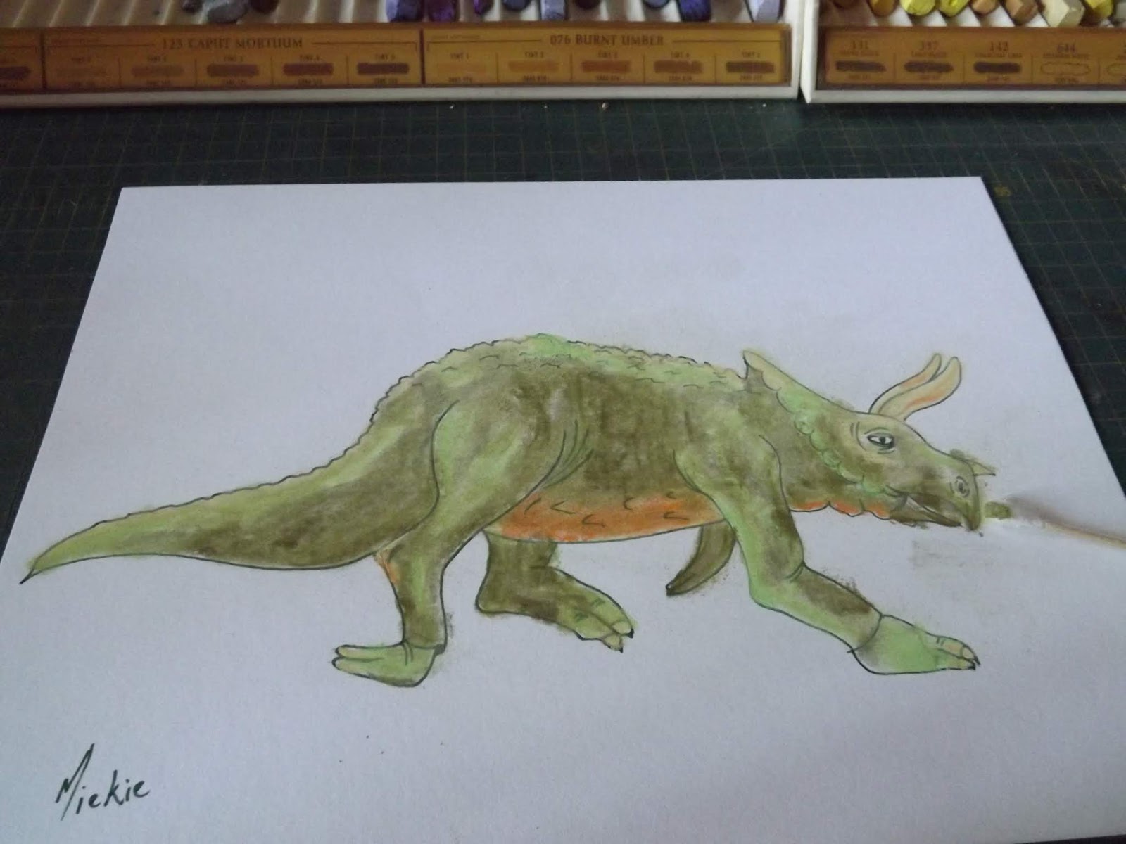 A Pretty Talent Blog: How to draw: A Triceratops