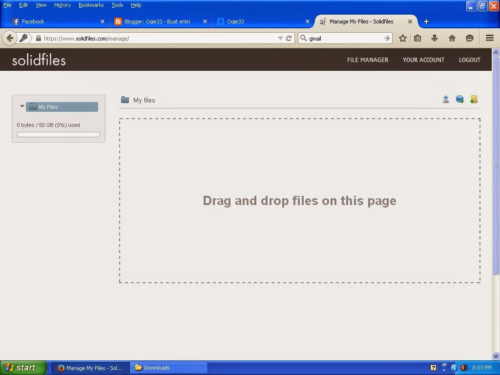 Cara Upload File Di SolidFiles ~ My World