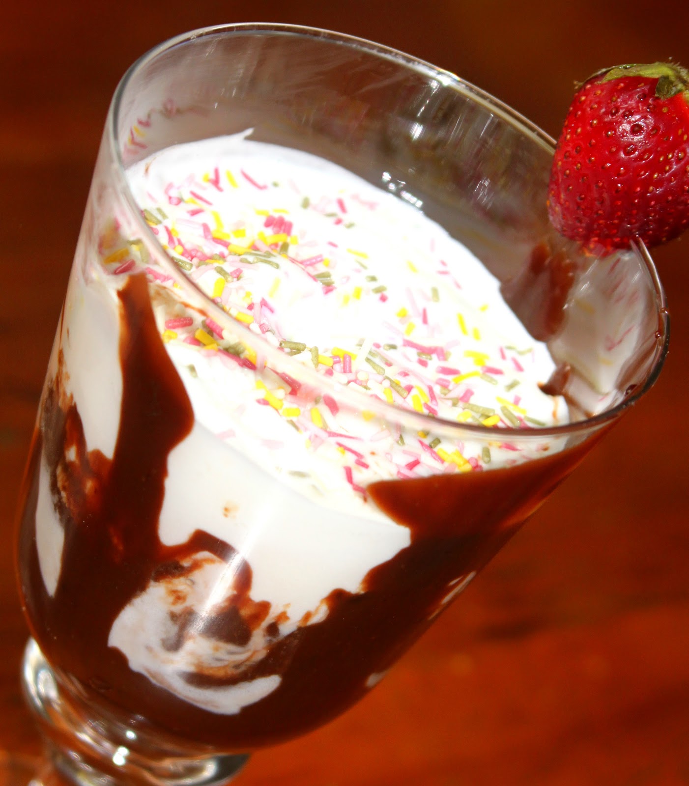 Step 1: Stand facing the stove.: HOT CHOCOLATE FUDGE MILKSHAKE