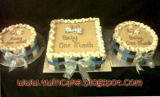 Twincake: Baby One Month Cake - Jason