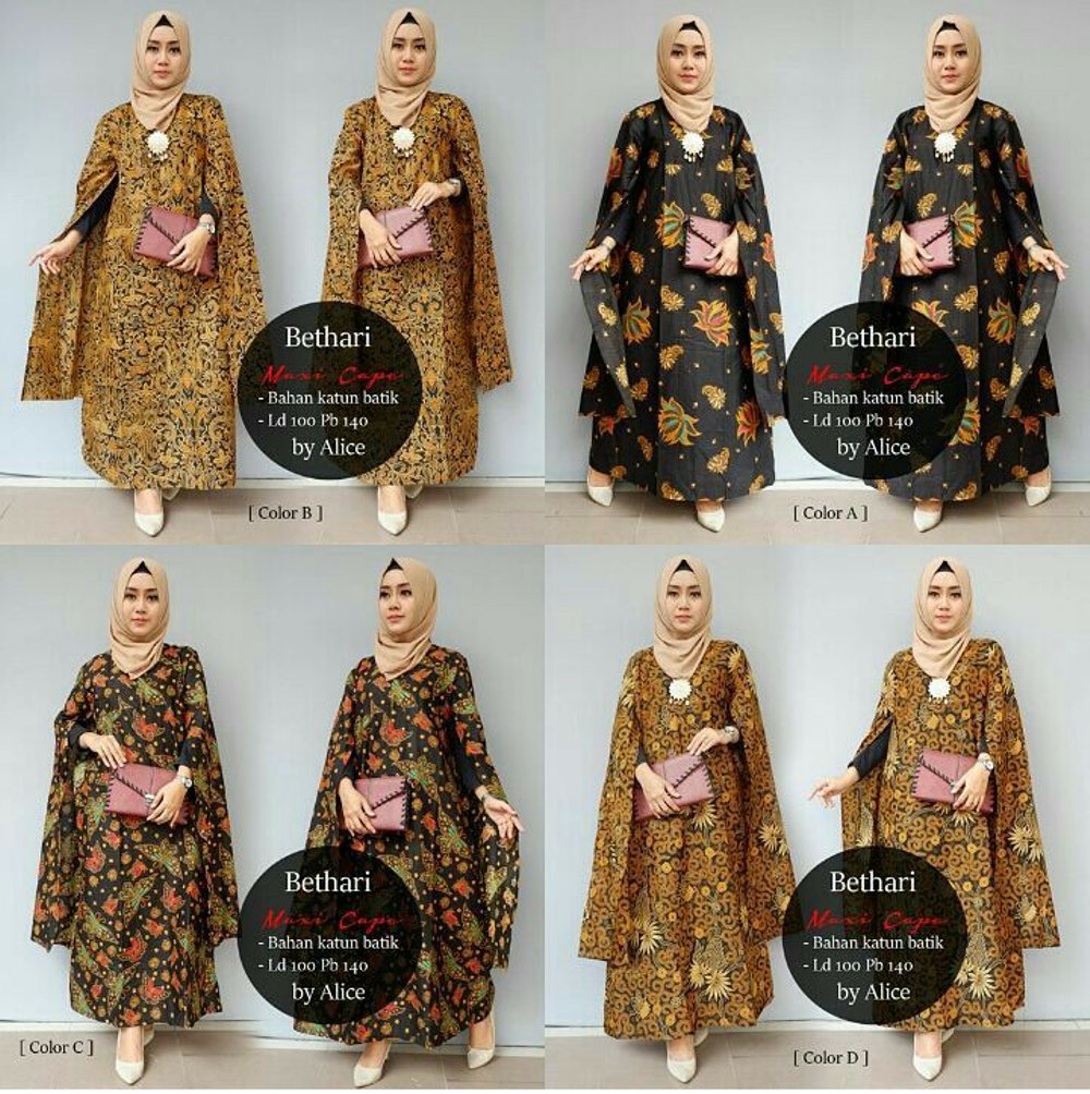 17 Model Baju Batik Kombinasi Atasan dan Bawahan Wanita Lengan Panjang ...