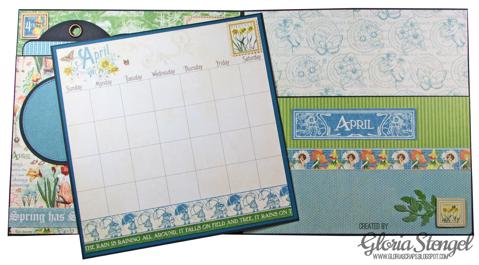 Scraps of Life: 2017 Calendar Folio Series - April