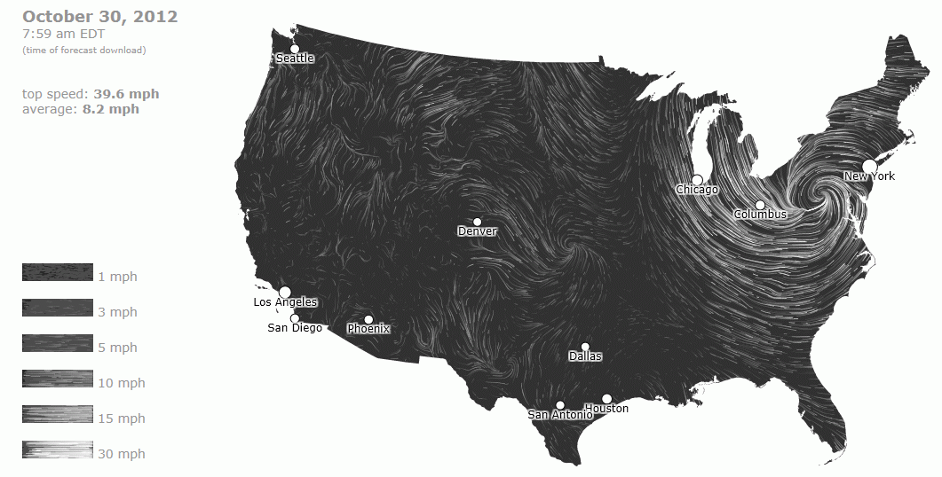 U.S. Winds Map ~ Hudson Valley Geologist