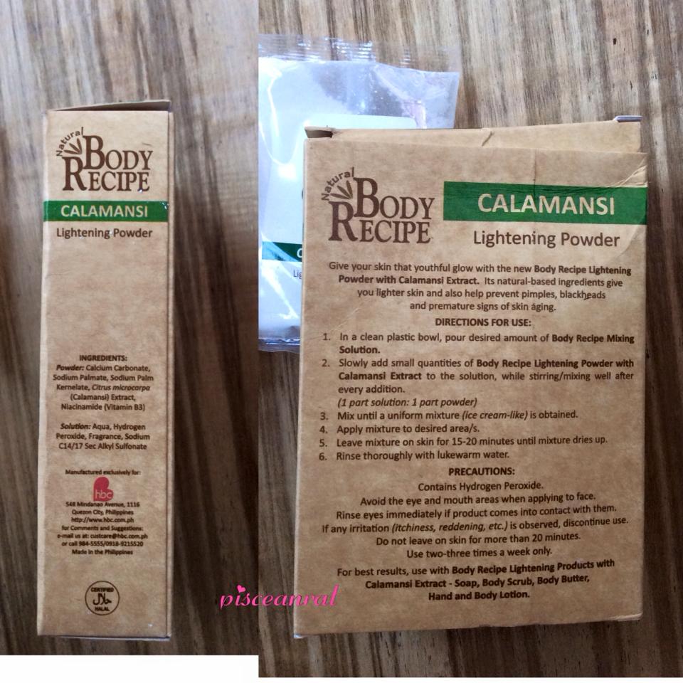 HBC Body Recipe Calamansi Lightening Powder Review
