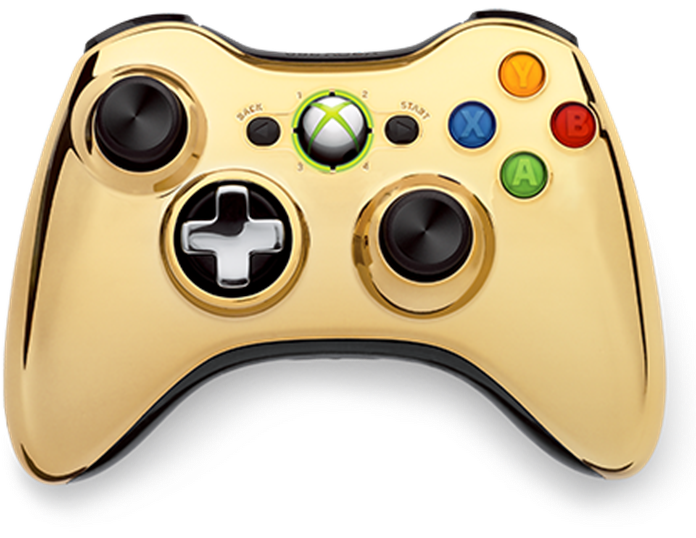 Gold Chrome Xbox 360 Controller Unveiled - Video Games, Walkthroughs ...
