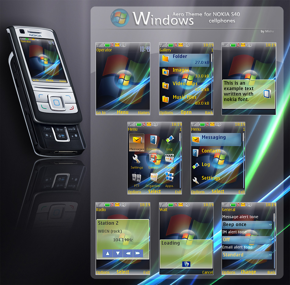 Nokia theme symbian 9.1 s60 3rd n80 e60 e70 aten disk ha.sis : themrahea