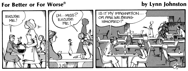 Sunday Comics Debt: Restaurant Experience Points