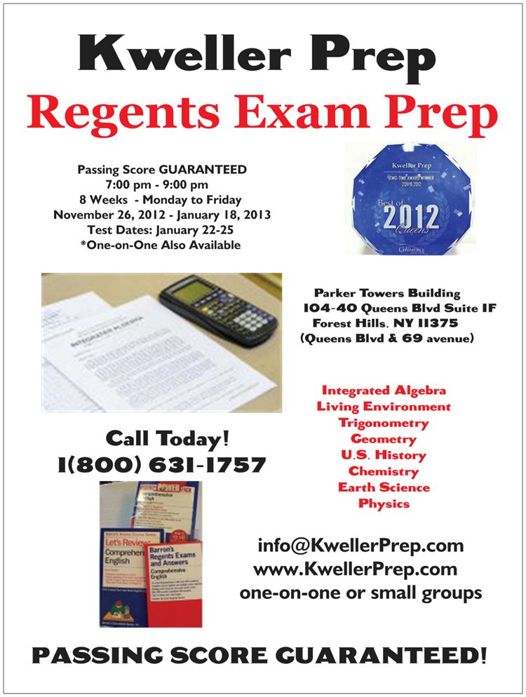 Kweller Prep Blog: Advanced Prep for Advanced Kids: Regents Exam Prep