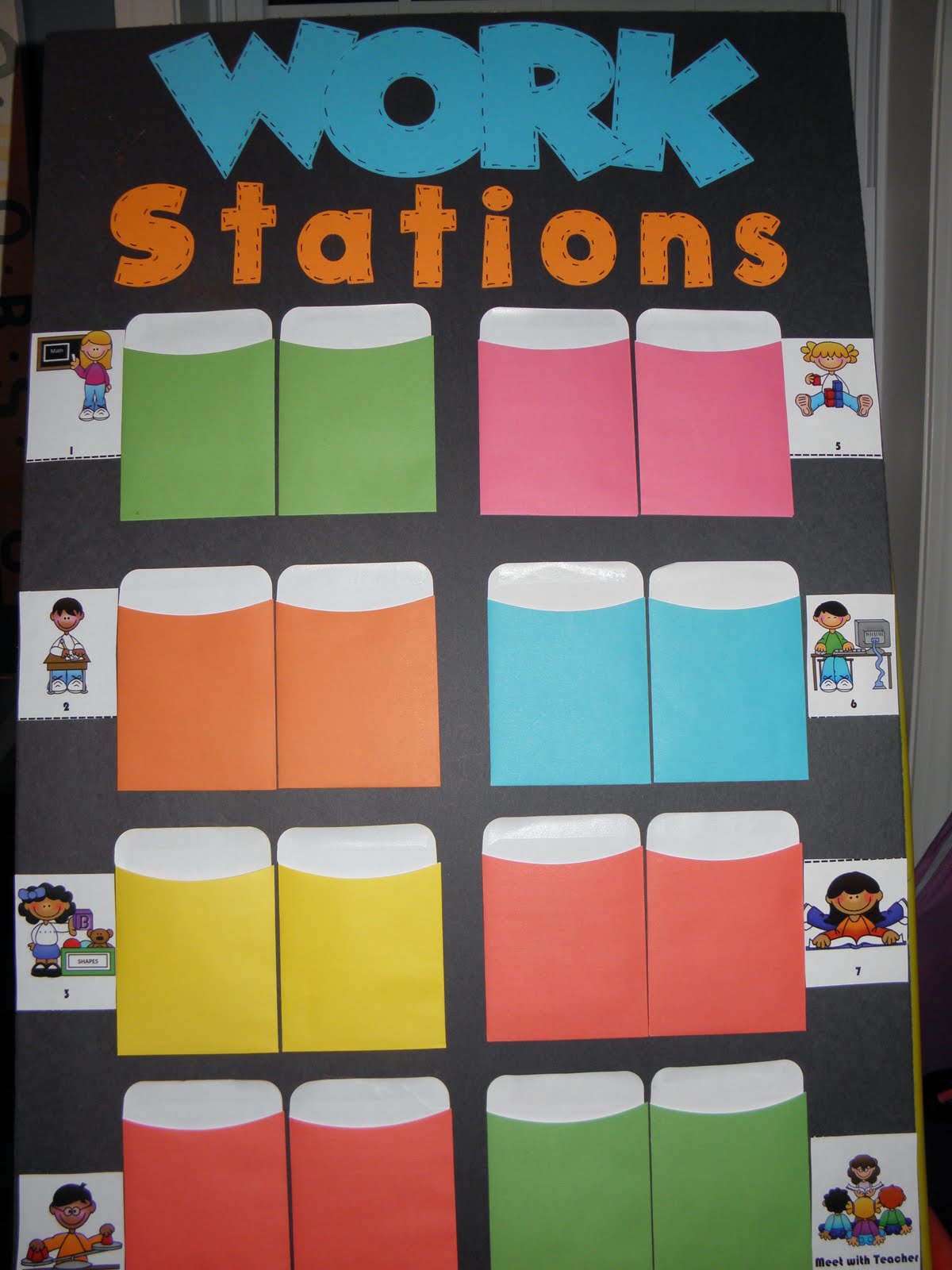 Kindergarten Night Owls: Work station chart and beginning of year ...
