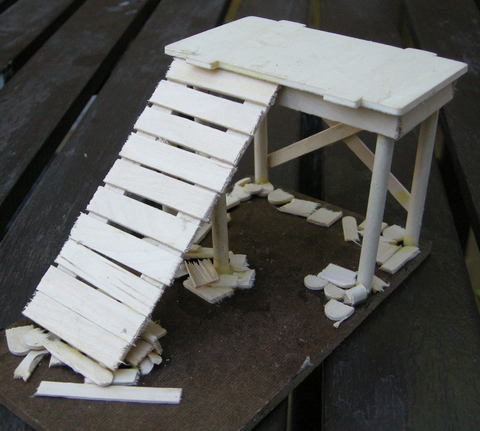 ANY HOW TOWN: Building Popsicle Stick Platforms and Ramps