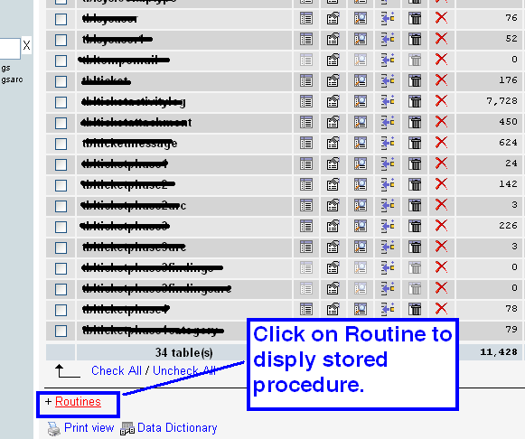 Application Development How To View Mysql Stored Procedure In Phpmyadmin