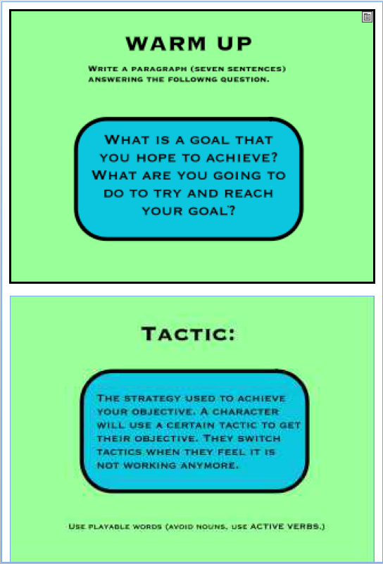 Leave Your DRAMA on the Stage: Lesson Plan- G.O.T.E. Sheet